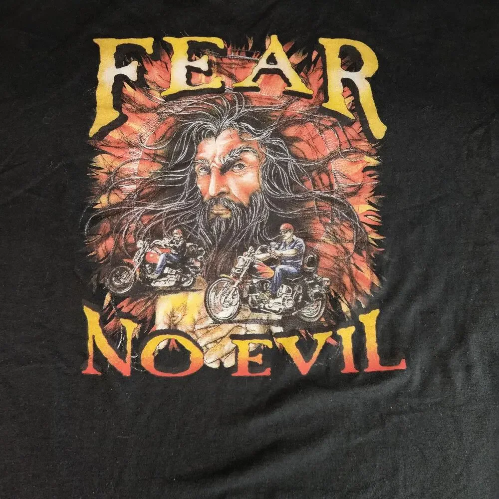 Fruit of the Loom | Shirts | Vintage Fear No Evil Shirt Mens 3xl Biker ...
